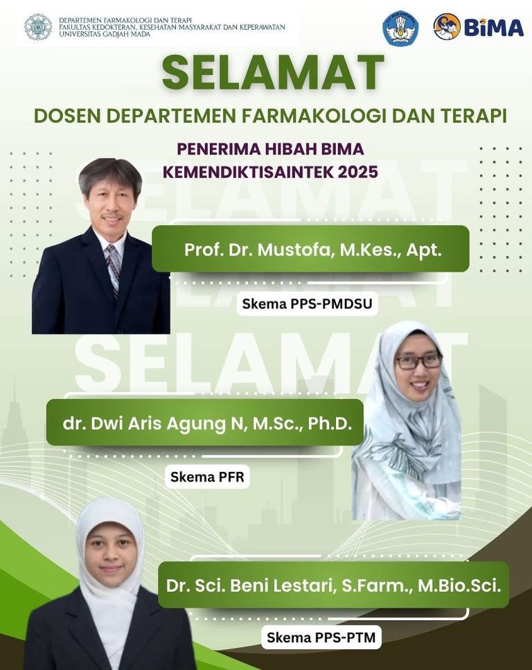 Dosen FK-KMK UGM Raih Hibah BIMA 2025 untuk Penelitian Unggulan Bidang Kesehatan - FK-KMK UGM